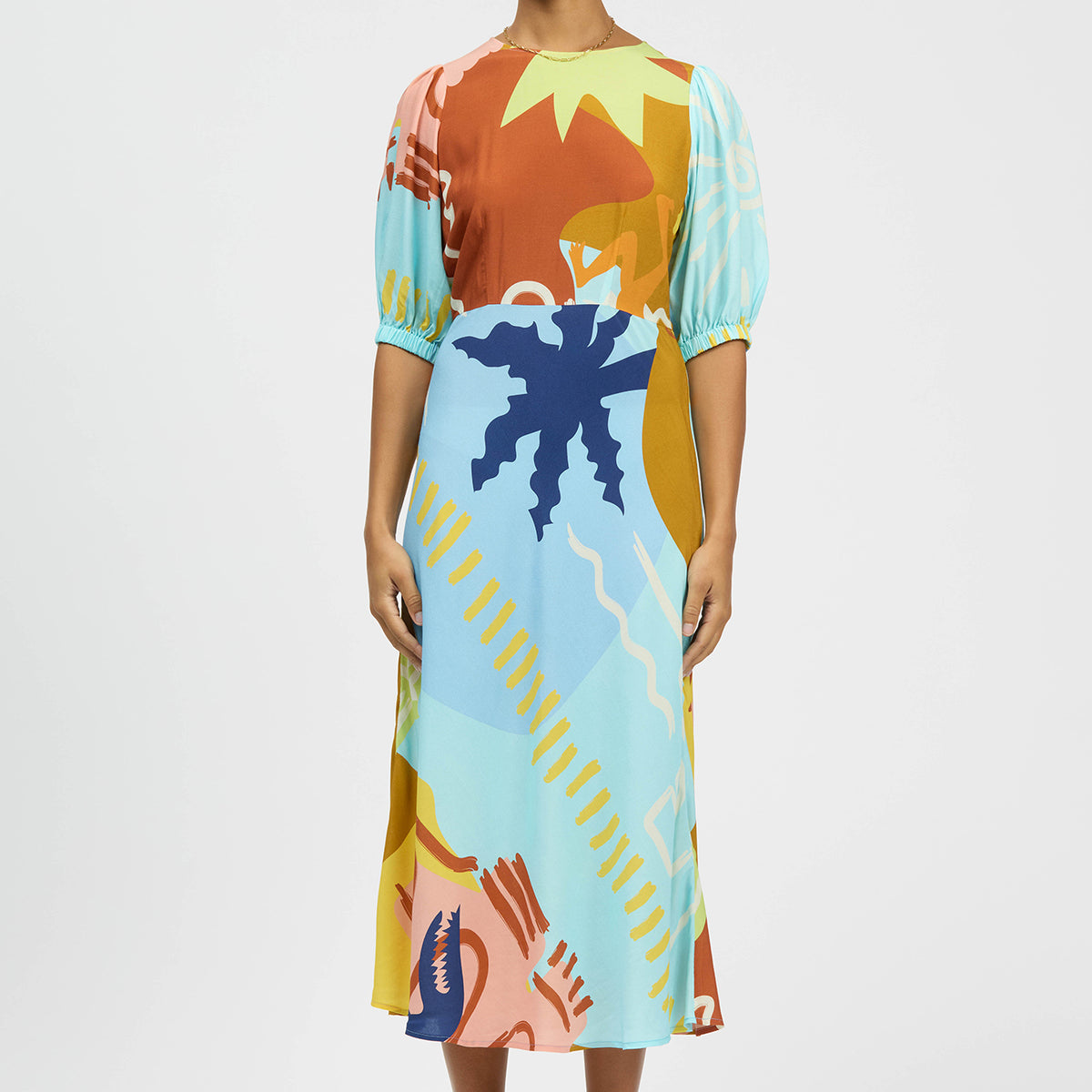 Leo Midi Dress Caiman Croc Print – búl
